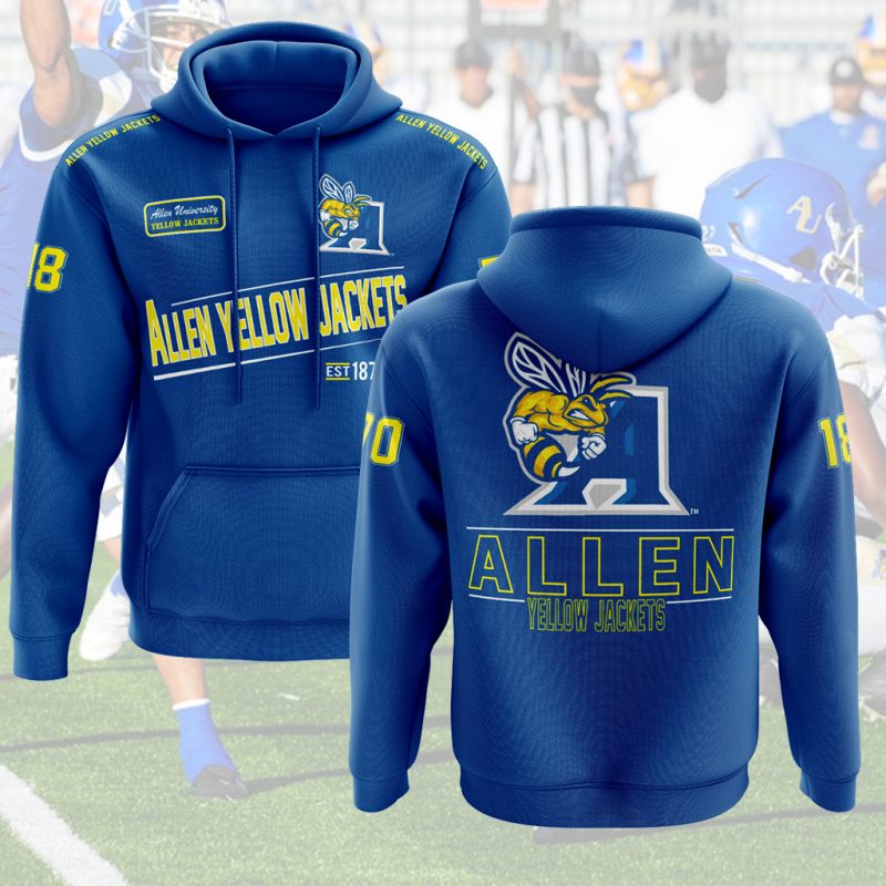 SIAC Allen University Yellow Jackets Pullover Hoodie