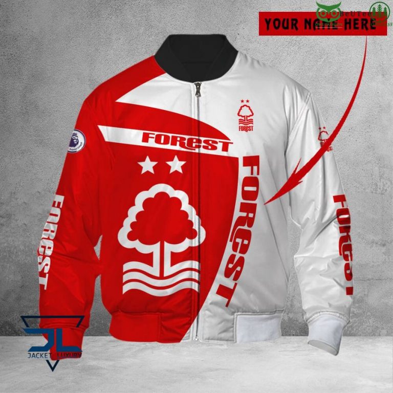 Nottingham Forest FC Custom Name Logo Bomber Jacket